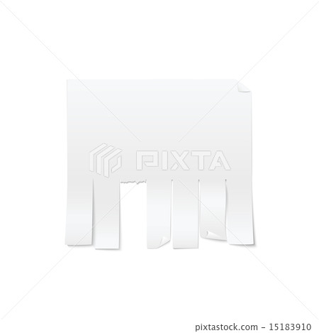 Blank sheet of paper advertising with cut slips - Stock Illustration ...
