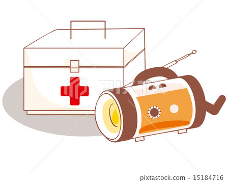 First-aid kit and rechargeable flashlight - Stock Illustration ...