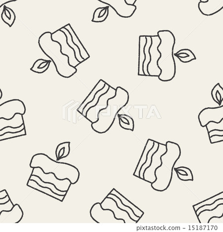 doodle cake seamless pattern background - Stock Illustration [15187170] - PIXTA
