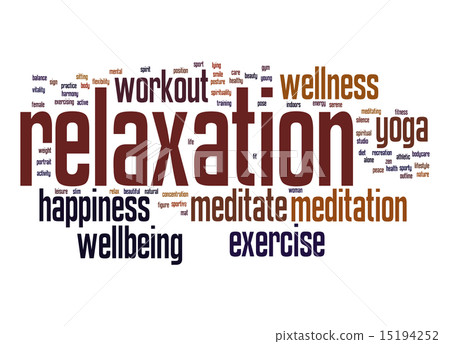 Relaxation word cloud with white background - Stock Illustration ...