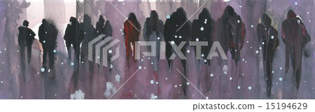 Illustration crowded - Stock Illustration [15194629] - PIXTA