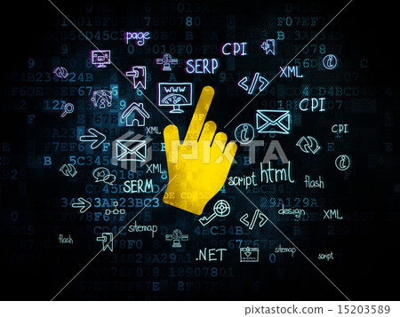 Web design concept: Mouse Cursor on Digital... - Stock Illustration [15203589] - PIXTA