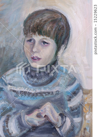The Boy looking horror moves - Stock Illustration [15229623] - PIXTA