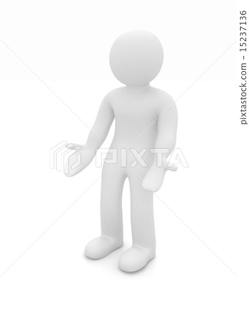 3d man isolated on white. Series-插圖素材 [15237136] - PIXTA圖庫