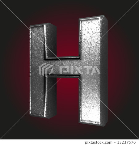 h metal letter - Stock Illustration [15237570] - PIXTA