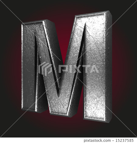 m metal letter - Stock Illustration [15237585] - PIXTA