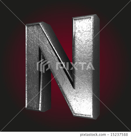n metal letter - Stock Illustration [15237588] - PIXTA