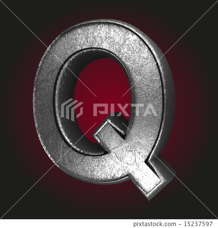 q metal letter - Stock Illustration [15237597] - PIXTA