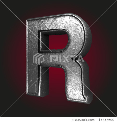 r metal letter - Stock Illustration [15237600] - PIXTA