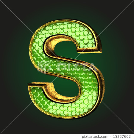 s green letter with gold - Stock Illustration [15237602] - PIXTA