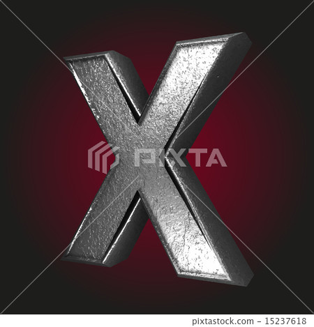 x metal letter - Stock Illustration [15237618] - PIXTA