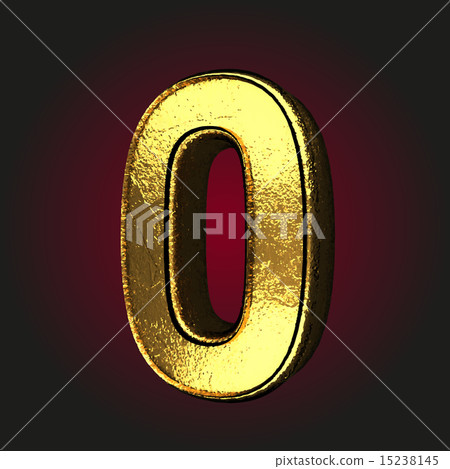 0 letter of gold - Stock Illustration [15238145] - PIXTA