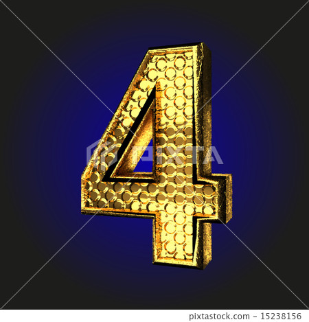 4 golden letter - Stock Illustration [15238156] - PIXTA
