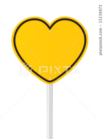 Heart shaped road sign - Stock Illustration [15238972] - PIXTA