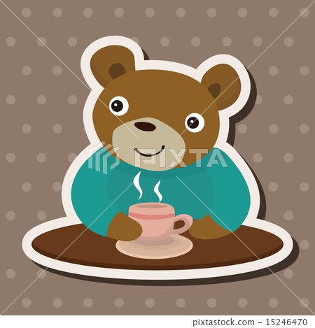 illustration, bear, café - Stock Illustration [15246470] - PIXTA