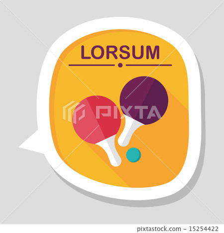 table tennis racket flat icon with long... - Stock Illustration ...
