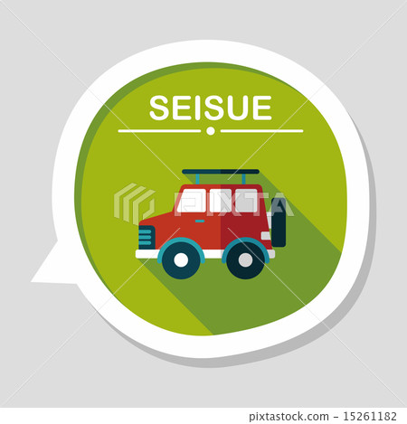Transportation Sports Utility Vehicle flat icon... - Stock Illustration ...