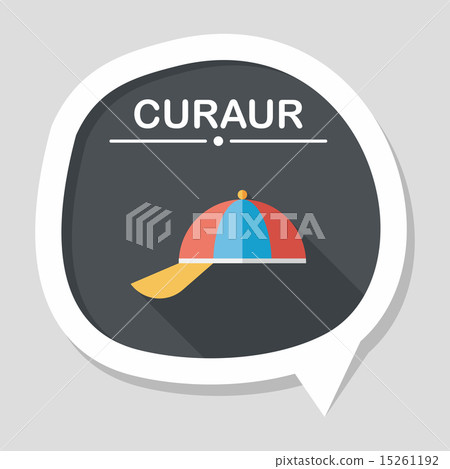 Peaked cap flat icon with long shadow,eps10-插圖素材 [15261192] - PIXTA圖庫