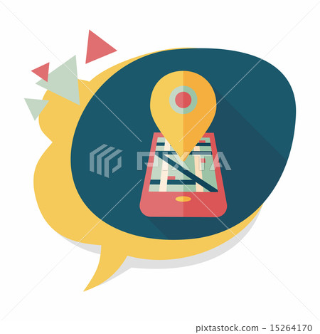 Navigation concept flat icon with long shadow - Stock Illustration ...