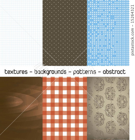 six pattern or textures backgrounds vector... - Stock Illustration ...