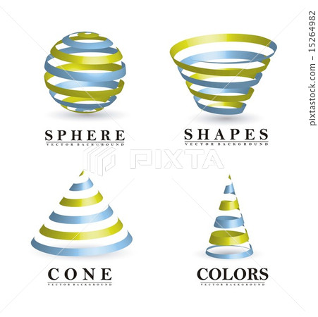 3d abstract shapes with shadow vector illustration - Stock Illustration ...