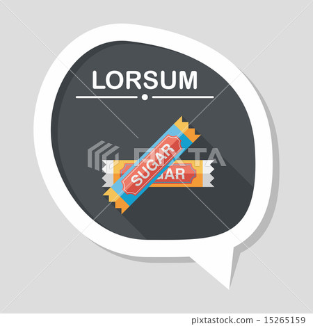 sugar packet flat icon with long shadow,eps10 - Stock Illustration ...