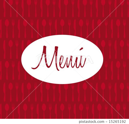 red menu with cutlery background vector... - Stock Illustration ...