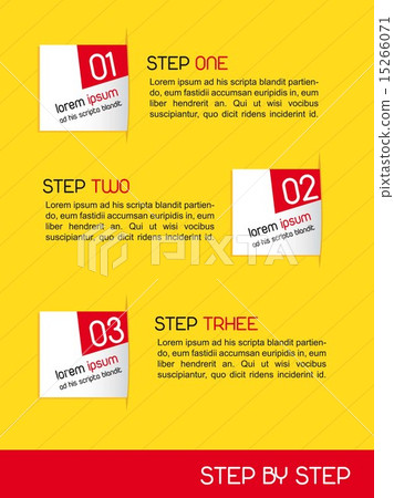 paper desing numbered over yellow background... - Stock Illustration ...