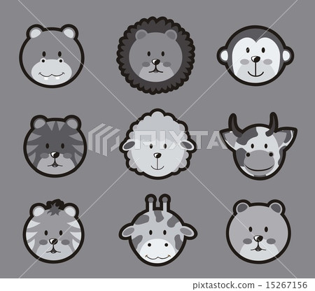 animal icons over gray background vector... - Stock Illustration ...