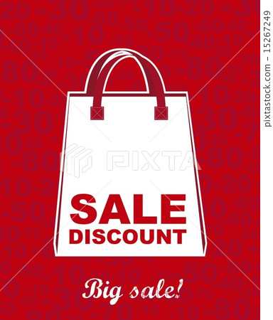 sale bag over red background vector illustration - Stock Illustration ...