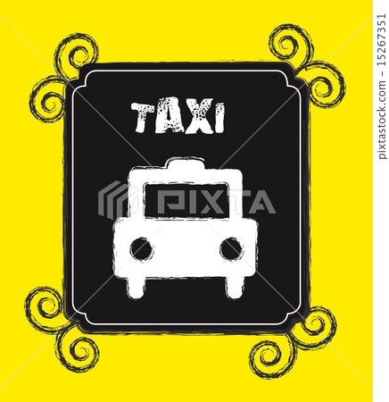 grunge taxi stamp over yellow background vector... - Stock Illustration ...