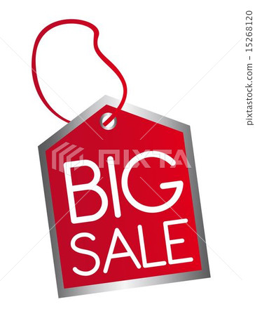 red big sale tag isolated over white background... - Stock Illustration ...