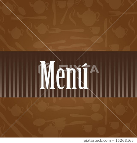 brown menu vector with silhouettes vector... - Stock Illustration ...