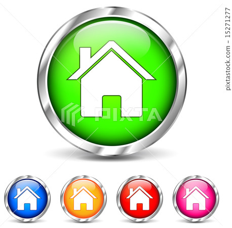 Round home icons - Stock Illustration [15271277] - PIXTA