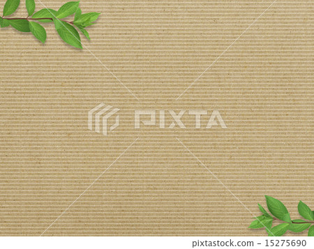 Natural background - cardboard - leaves - Stock Illustration [15275690 ...
