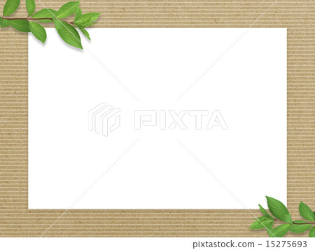 Natural background - cardboard - leaves - Stock Illustration [15275693 ...
