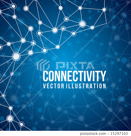 connectivity design over blue background vector... - Stock Illustration ...
