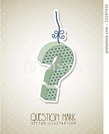cute questions mark over beige background... - Stock Illustration ...