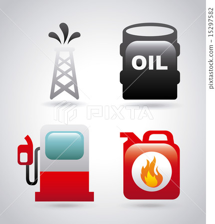 fuel icons over gray background vector... - Stock Illustration ...