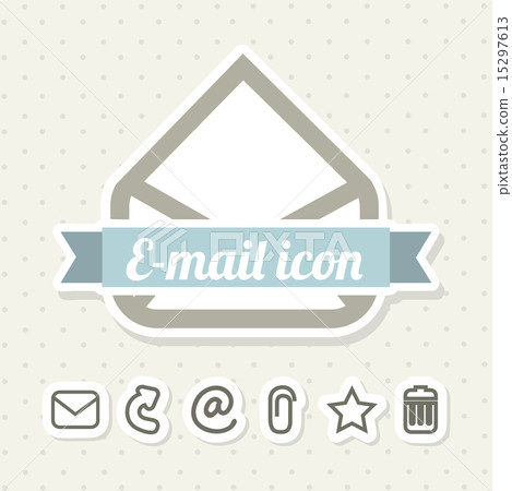 email icons over beige background vector... - Stock Illustration ...