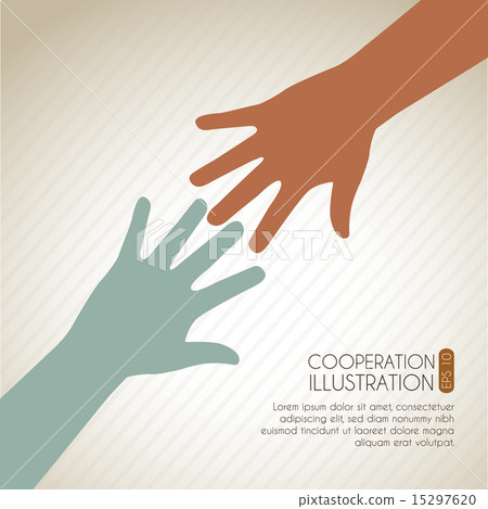 take my hand icon over vintage background... - Stock Illustration ...