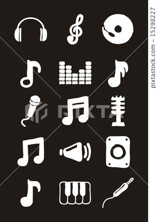 music icons over black background vector... - Stock Illustration ...