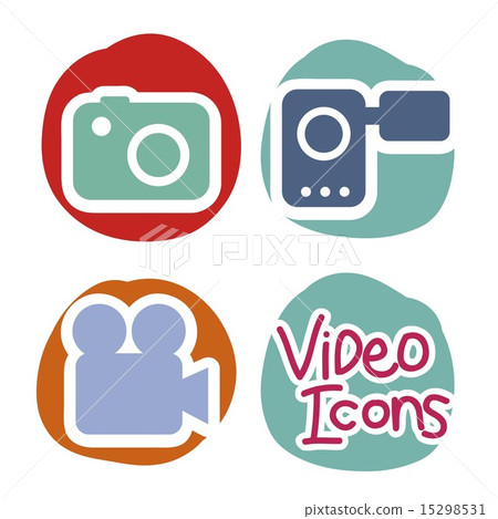 video icons over white background vector... - Stock Illustration ...