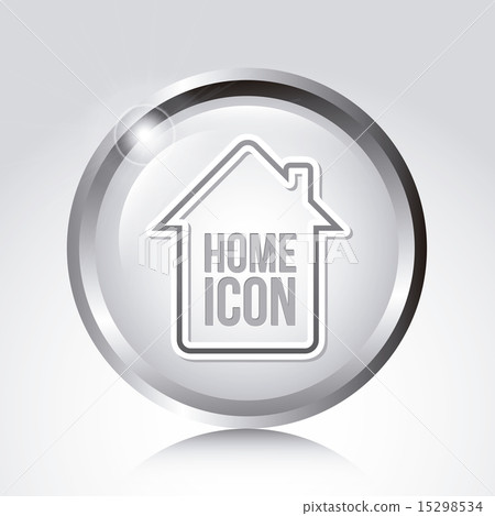home icon over gray background vector illustration - Stock Illustration ...