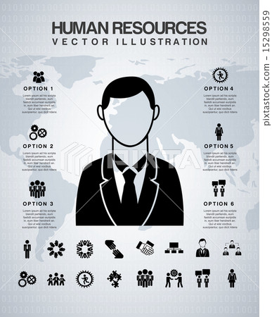 human resources over gray background vector... - Stock Illustration ...
