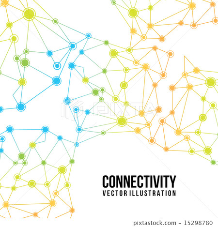 connectivity design over white background... - Stock Illustration ...