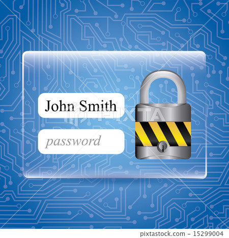 security design over blue background vector... - Stock Illustration ...
