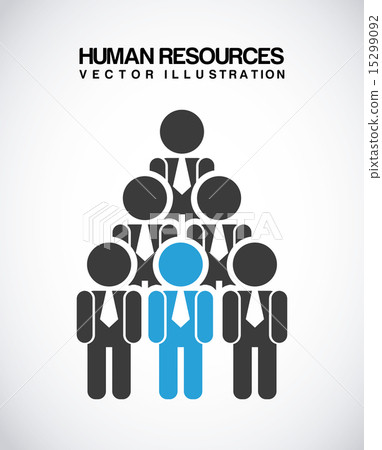 human resources over gray background vector... - Stock Illustration ...