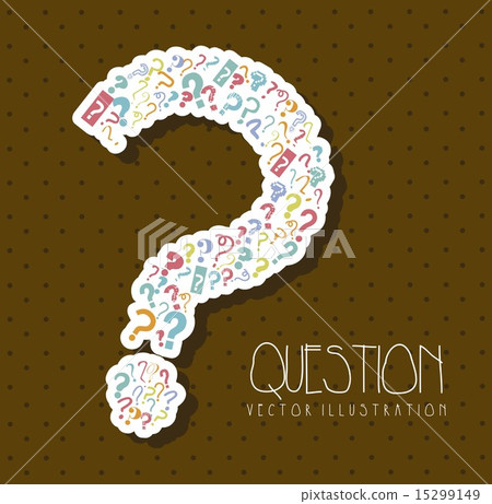 questions icons over brown background vector... - Stock Illustration ...