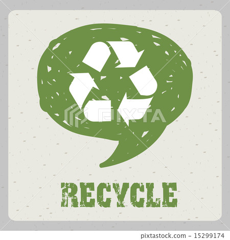 recycle label over gray background vector... - Stock Illustration ...